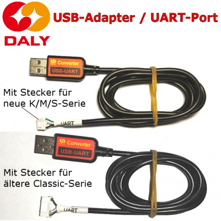 USB-Adapter für alle Daly Smart-BMS mit UART-Port (auch für Raspberry Pi-Anwendungen) Anschlüsse ...